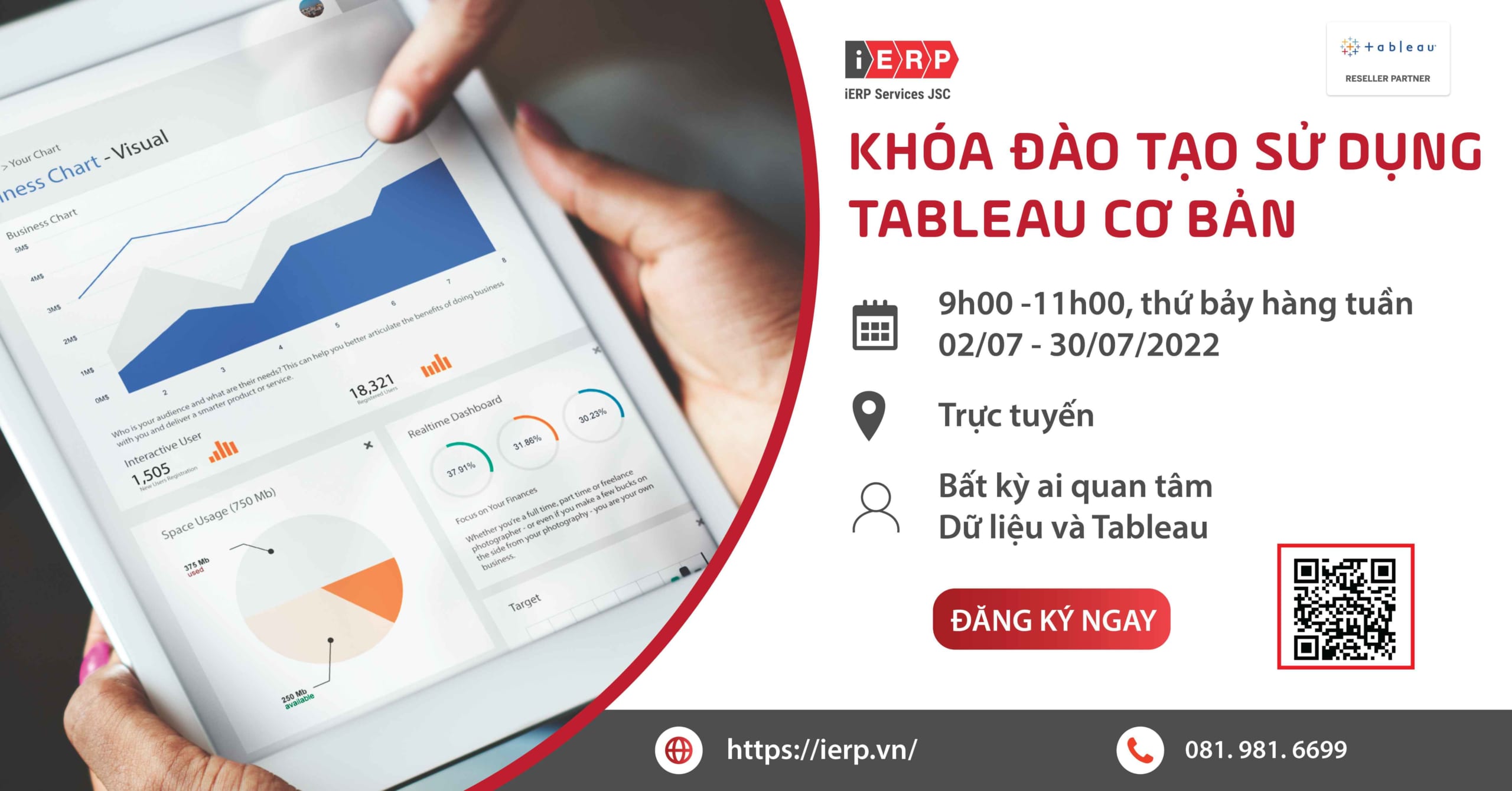 Khóa đào tạo Sử dụng Tableau cơ bản | Công ty Cổ phần Dịch vụ iERP